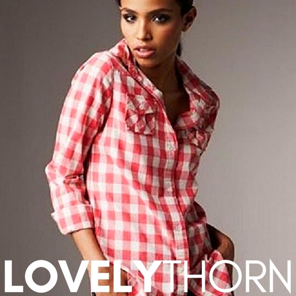 Elizabeth and James | Tops | Elizabeth James Red White Gingham ...